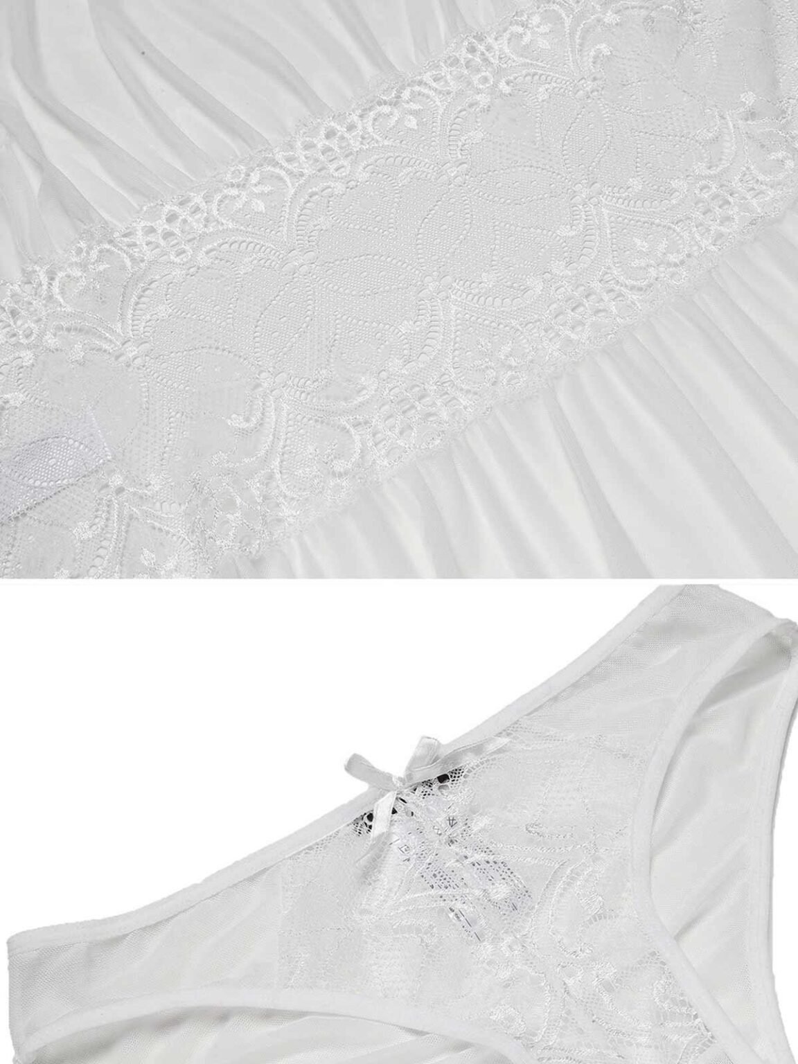 Free Size Black Front Open Nightgown - NG-36592 - Dress Sexy